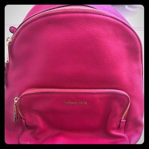 Michael Kors | Bags | Michael Kors Pink Leather Backpack | Poshmark